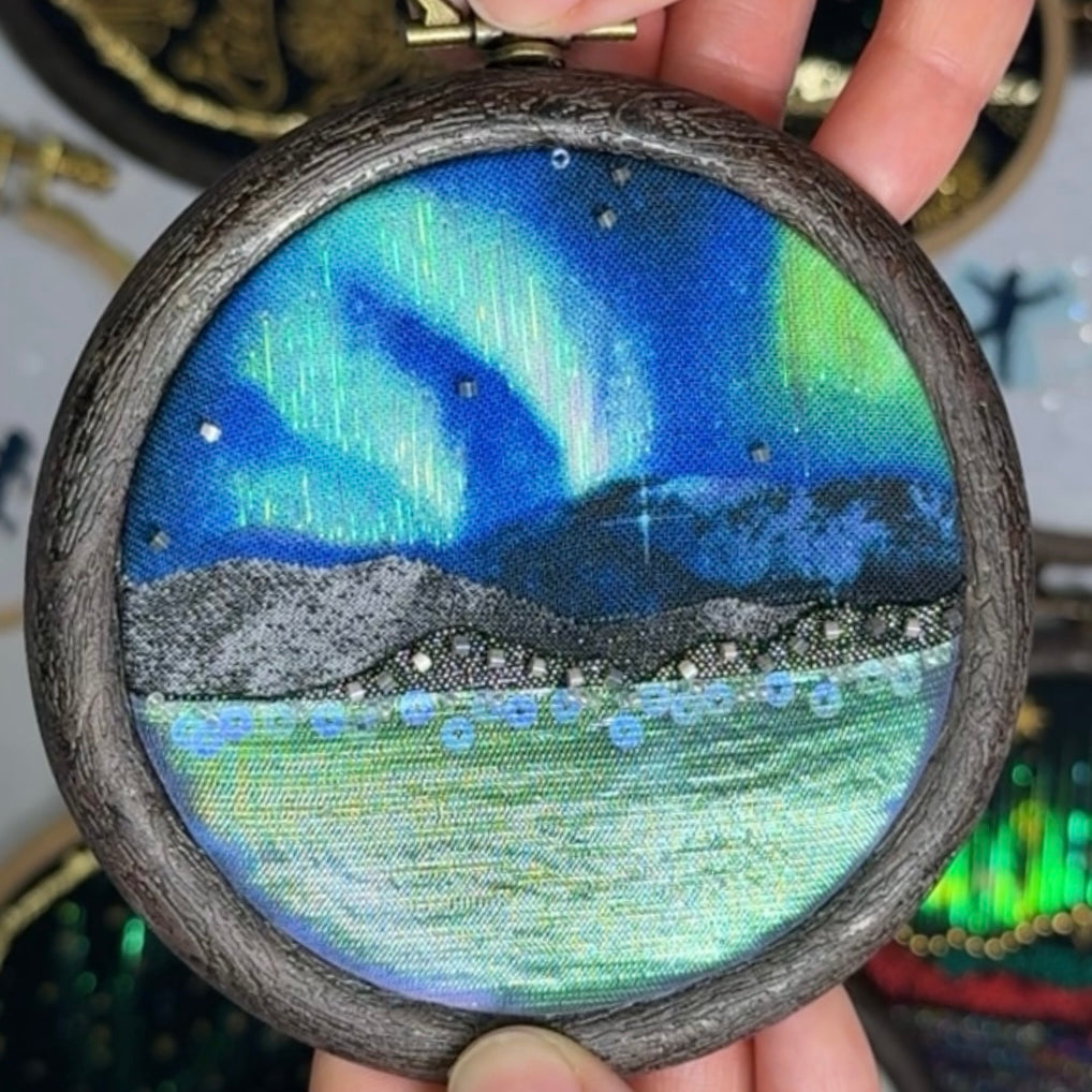 Crater Lake Aurora #685 - 3.74” flexi hoop – Needle OR Thread