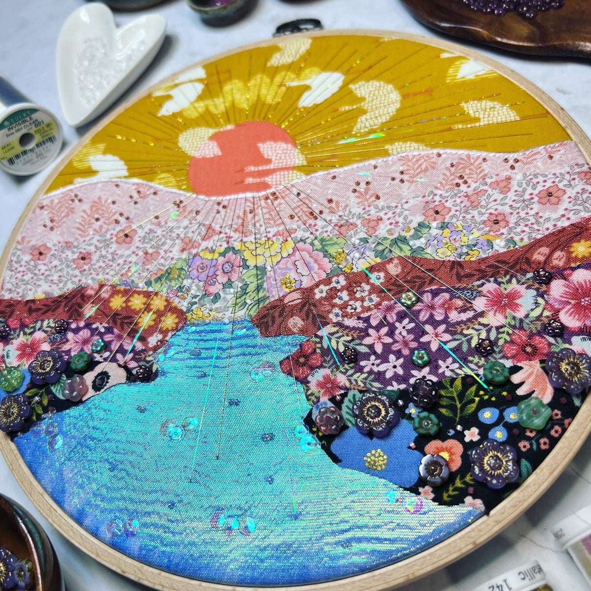 Sun Quenched - #564 9.5” hoop – Needle OR Thread